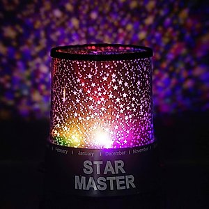 TABLECLOTHSFACTORY Starry Galaxy Sky Projector Cosmos Romantic Color Changing LED LAMP Gift Set