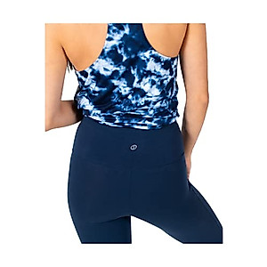 Spalding Women's Misses Activewear High Waisted Cotton/Spandex Ankle Legging Navy Blazer