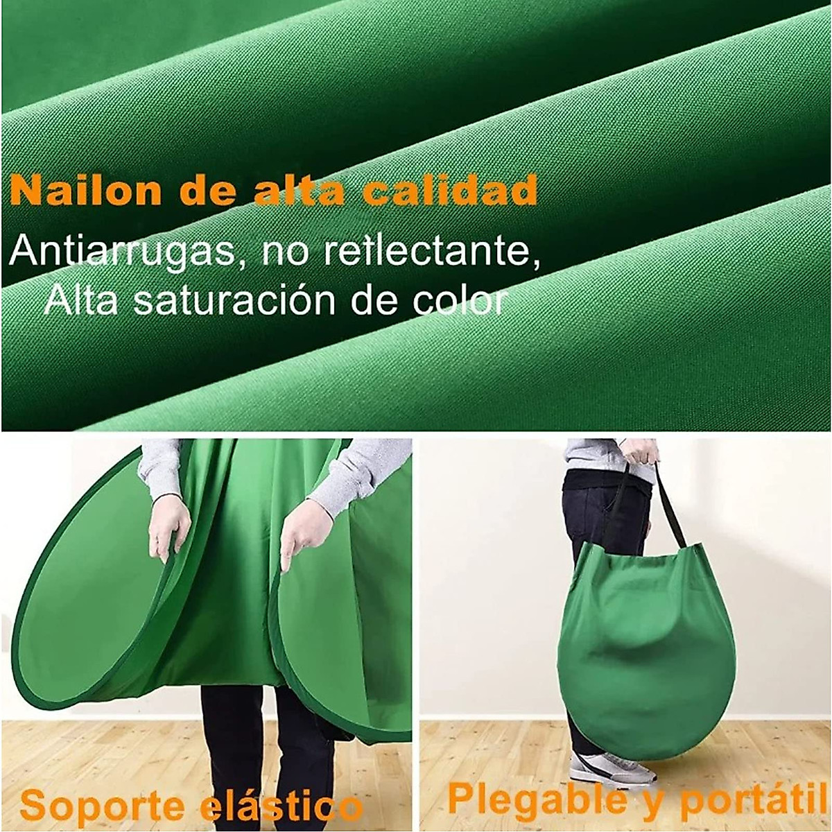 Green Screen Backdrop for Photography 142cm Round Green Screen Backdrop Portable Green Screen Chair Background for Video Chats Video Conference Game Single Layer L Size