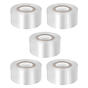 Happyyami Clear Tape Clear Tape 5 Rolls Grafting Tape PE Stretchable Self- Adhesive Membrane Clear Floristry Film Barrier for Garden Nursery Fruit Trees Seedling White Duct Tape White Duct Tape