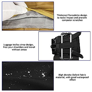 EYAMU Travel laptop backpack, Vintage Backpack,Carry on backpack,waterproof backpack,College Backpack,Fits 15.6 Inch Laptop, Men & Women (Black)