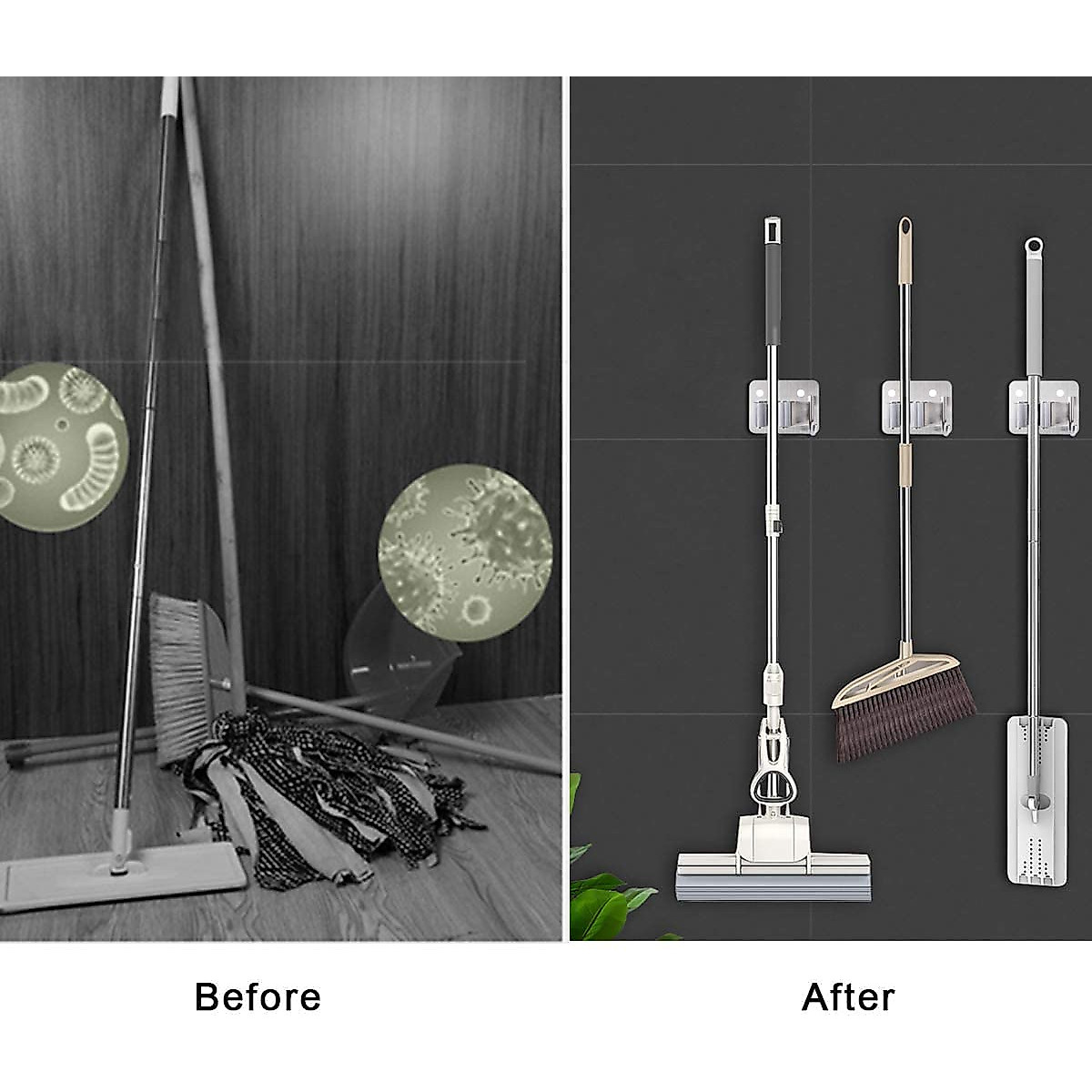 Mop Holder Hook, Silver