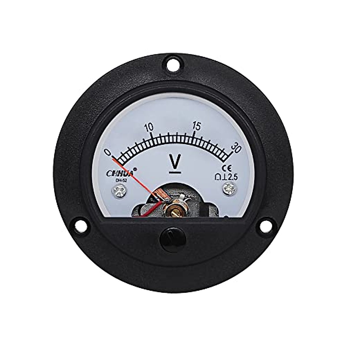 CHHUA Analog Voltmeter DH-52 0-30V DC Volt Meter Gauge Circular Panel Voltage Meter Voltage Tester for Shipping Circuit Testing Mechanical Equipment