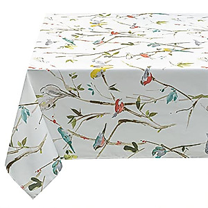 Benson Mills Indoor-Outdoor Spillproof Fabric Tablecloth for Spring/Summer/Party/Picnic (52" x 52" Square, Menagerie)