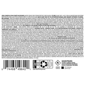 AGE beautiful Root Touch Up Hair Color Spray | Touch-Up Gray Concealer | Temporary Cover Up | Adds Volume & Covers Thinning Patches | Water, Sweat, Stain Resistant | Darkest Brown | 2 Fl Oz