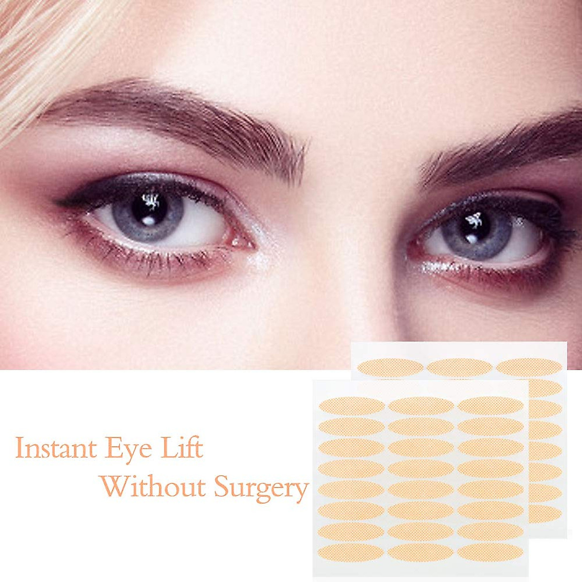 Lace Invisible Single Side Sticky Eyelid Tape Lift Sticker Instant Iift Eyelid Make Eye BIGGER ROUNDER Without Surgery, Perfect for Light/Heavy Saggy Hooded Droopy Uneven Mono-eyelids