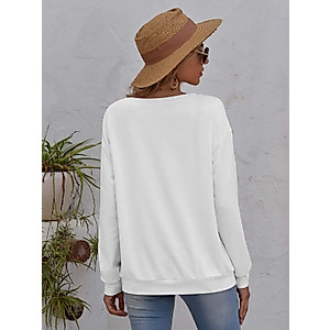 SENFURE Merry Christmas Sweatshirts for Women Christmas Tree Print Long Sleeve Sweatshirt Off the Shoulder Pullover T-Shirt Top