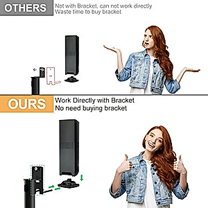 Maozhren Adjustable Stand for Bose Speaker Stands, for Bose OmniJewel Lifestyle 650, Surround Speaker 700, Floor Speaker Stand for Bose OmniJewel Floor Stand, with OmniJewel Bracket, Black (Pack of 2)