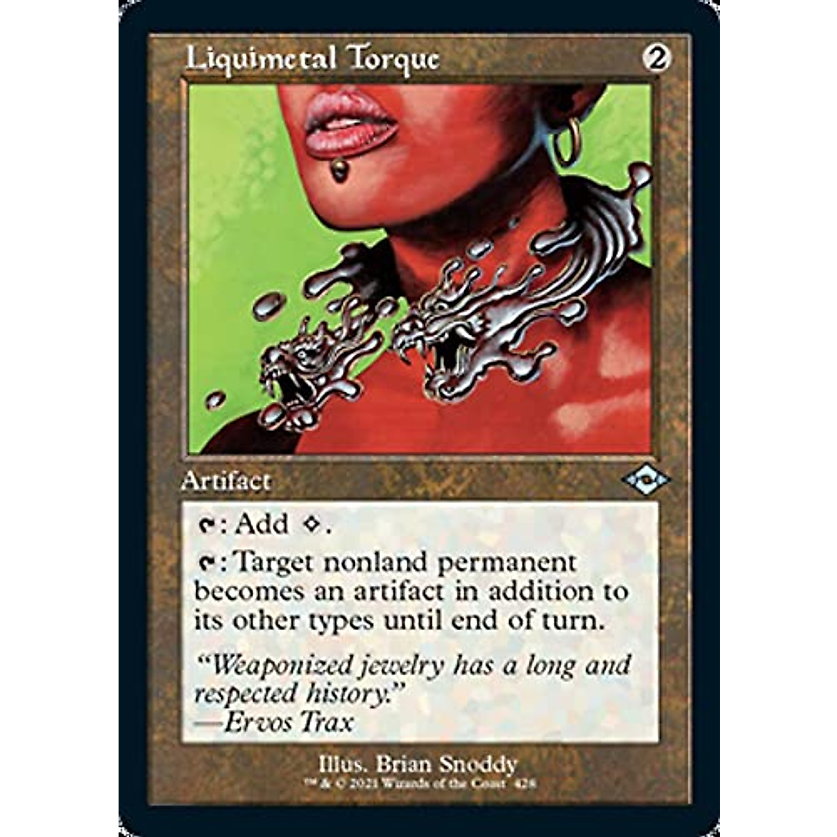 Magic: the Gathering - Liquimetal Torque (428) - Retro Frame - Modern Horizons 2