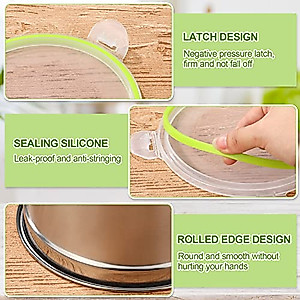 Nuanchu 6 Pieces Stainless Steel Storage Containers Snack Lunchbox Food Container with Lid for Kid Metal Flour Sugar Canister Stackable for Operation Christmas Gift Camping Picnic Soup Salad Leftover