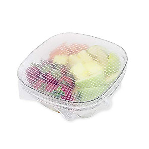 Grand Fusion Microwave-Safe Silicone Food Wrap, Flexible and Reusable Wraps for Food, BPA-Free and Long-Lasting Food Wrap, Bowl Cover, Available in Different Sizes, Pack of 3