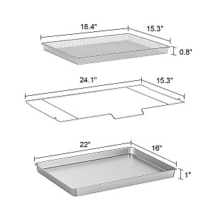 Air Fry Basket Air Fry Tray Replacement Part and Oven Rack for Chicken, French Fries, Onion Rings (NOT FIT LG Stove)