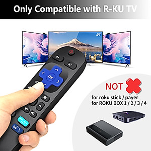 New Universal TV Remote Controls Exclusively for Roku TV,Compatible with TCL, Hisense, Onn, Sharp, Element, Westinghouse, and Philip Roku Serie Smart TVs (Not for Roku Stick or Box)(Pack of 2)