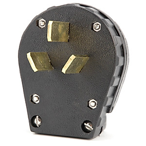 Welder Miller Lincoln Hobart Plasma Cutter Mig Tig, 10-50P 3-Pin Power Plug, Replacement Electrical Cord End Connector, 220/250V NEMA Size 12, 10, 8, & 6 AWG Gauge 20, 30, 40, 50 & 60 AMP. FX1050P-W