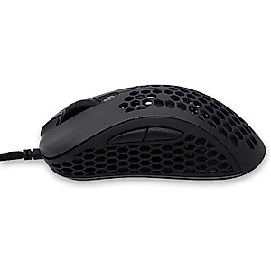 Gwolves Skoll SKL 2020 Edition 65g Ultra Lightweight Honeycomb Design Wired RGB Gaming Mouse up to 12000 DPI (Black) (Long)