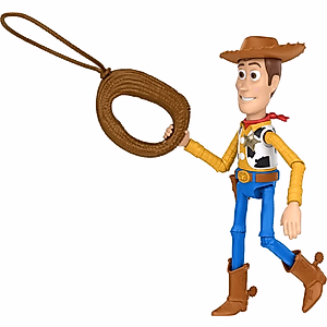 Mattel Disney Pixar Toy Story Toys, Launching Lasso Woody Action Figure, Collectible Gifts for Kids