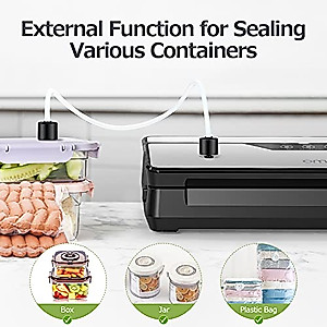 OMOTE Vacuum Sealer Machine, Dry, Moist & Pulse Modes for Food Storage, Handheld Portable Design, Easy to Operate with Built-in Cutter, Paper Bag Storage and Starter Kit