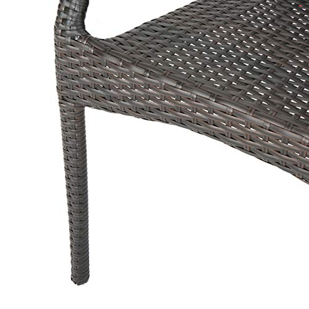 Christopher Knight Home Bridget Outdoor Wicker Stacking Patio Chairs, 2-Pcs Set, Multibrown