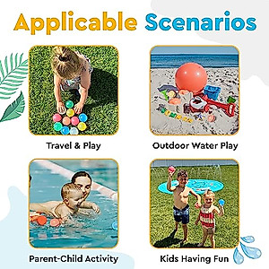 LEGACY KIDS Reusable water balloons For Kids, Water Balloons Quick Fill, Refillable Water Balloons For Kids, Reusable Water Balloons Magnetic, Reuse Water Balloons, Silicone (12) (Regular)