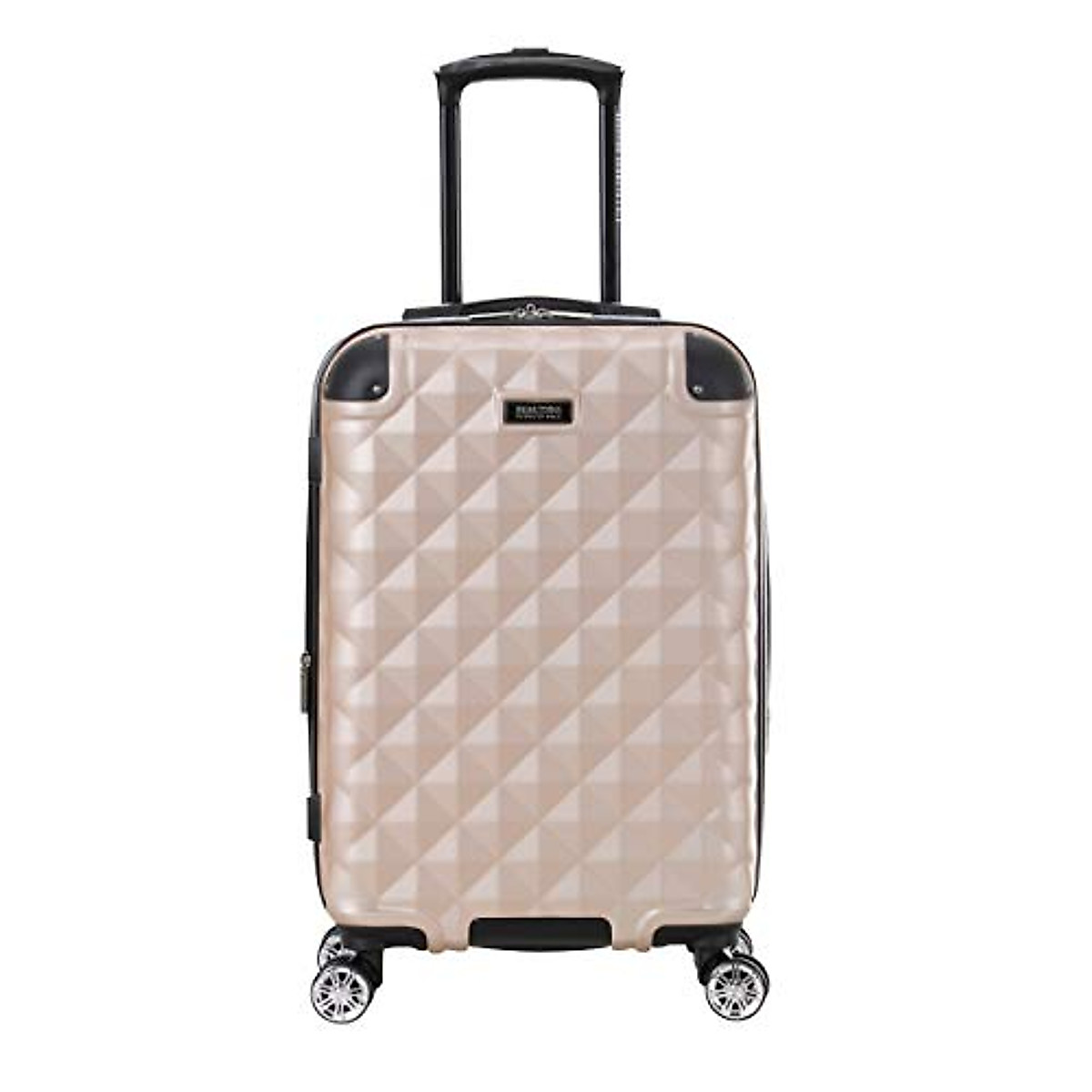 Kenneth Cole Reaction Diamond Tower Collection Lightweight Hardside Expandable 8-Wheel Spinner Travel Luggage, Rose Champagne, 20-Inch Carry On