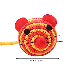 Dog Toy Ball, Nontoxic Bite Resistant Toy Ball Cat Dog Chew Traning Fun Playing Toy Ball Cute Rat Perfect for Playtime and Chewing Toys