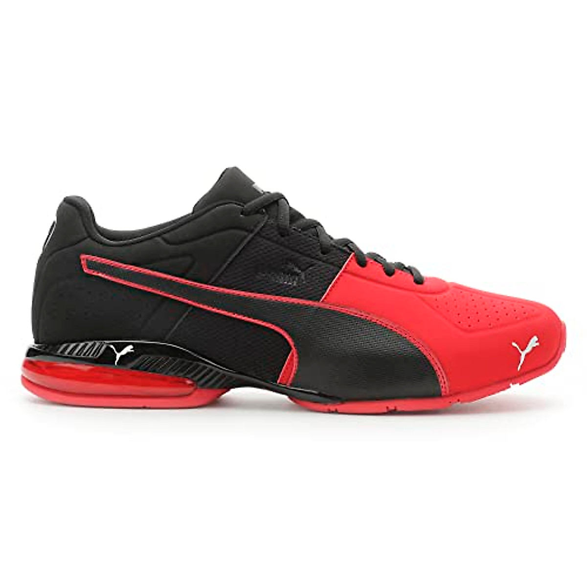 PUMA Men's CELL SURIN 2 SPORT BLOCK Sneaker, Puma Black-High Risk Red, 8