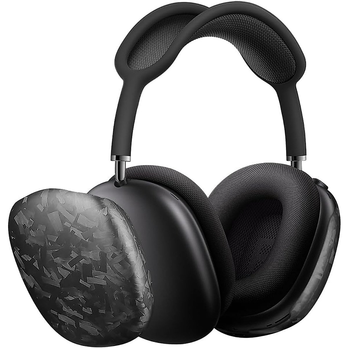 MONOCARBON Real Carbon Fiber Case for Airpods Max(2024 & 2020),Military Grade Protective Hard Cover for Apple Airpods Max Headphone from Daily Scratch,High-End Luxury Essential Accessories