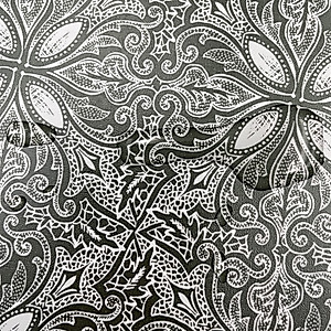 Yifasy 19.7ft Roll Black and White Petal Shelf Liner Peel and Stick Countertop Shelving Paper Wallpaper Cabinet Chest Vinyl Film (M-236.2x17.7 Inch)