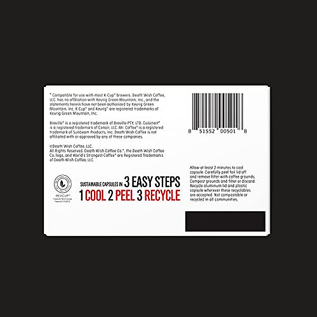 Death Wish Coffee Single Serve Pods - Extra Kick of Caffeine - Dark Roast Coffee Pods - Made with USDA Certified Organic, Fair Trade, Arabica and Robusta Beans (10 Count)