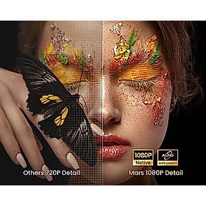 Dangbei Mars 1080p Full HD Projector, 2100 ISO Lumens Movie Projector, Native Licensed Netflix, Dual 10W Dolby Audio Speakers, Auto Focus, Auto Keystone Correction, Screen Fit, Obstacle Avoidance