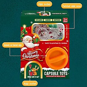 GBSELL Christmas Surprise Lucky Draw Machine Props, Interesting Gachapon Machine for Surprise, Festival Lucky Gacha Machine