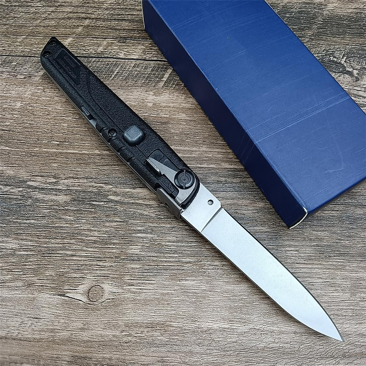 7.7" Assisted Open Folding Pocket Knife,Button Lock EDC Utility Knife for Camping, Hunting, Hiking, Fishing, Indoor and Outdoor Activities Gifts