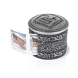 Floral Metal Stamp Coil Dispenser/Stamp Holder