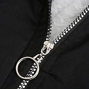 FMCHICO Womens Trench Coat Long Women's Fluffy Warm Coat Outwear Windbreaker Winter Warm Coat Jacket Faux Fur Lined Trench Hooded Thick Overcoat Black