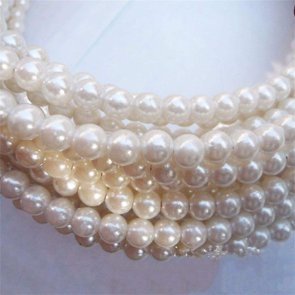 Aoxmas 2pcs Simple Design Pearl Headbands for Women Wedding Party Bridal Hair Hoop Elegant Hair Hoop