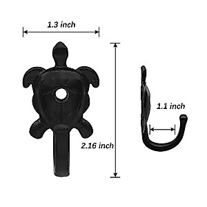 Wall Storage Hooks – Ttortoise Decorative Wall Mounted Coat Hooks for Hanging Coats, Scarves, Bags, Purses, Backpacks, Towels Indoor and Outdoor Hooks (Black 5 Pack)