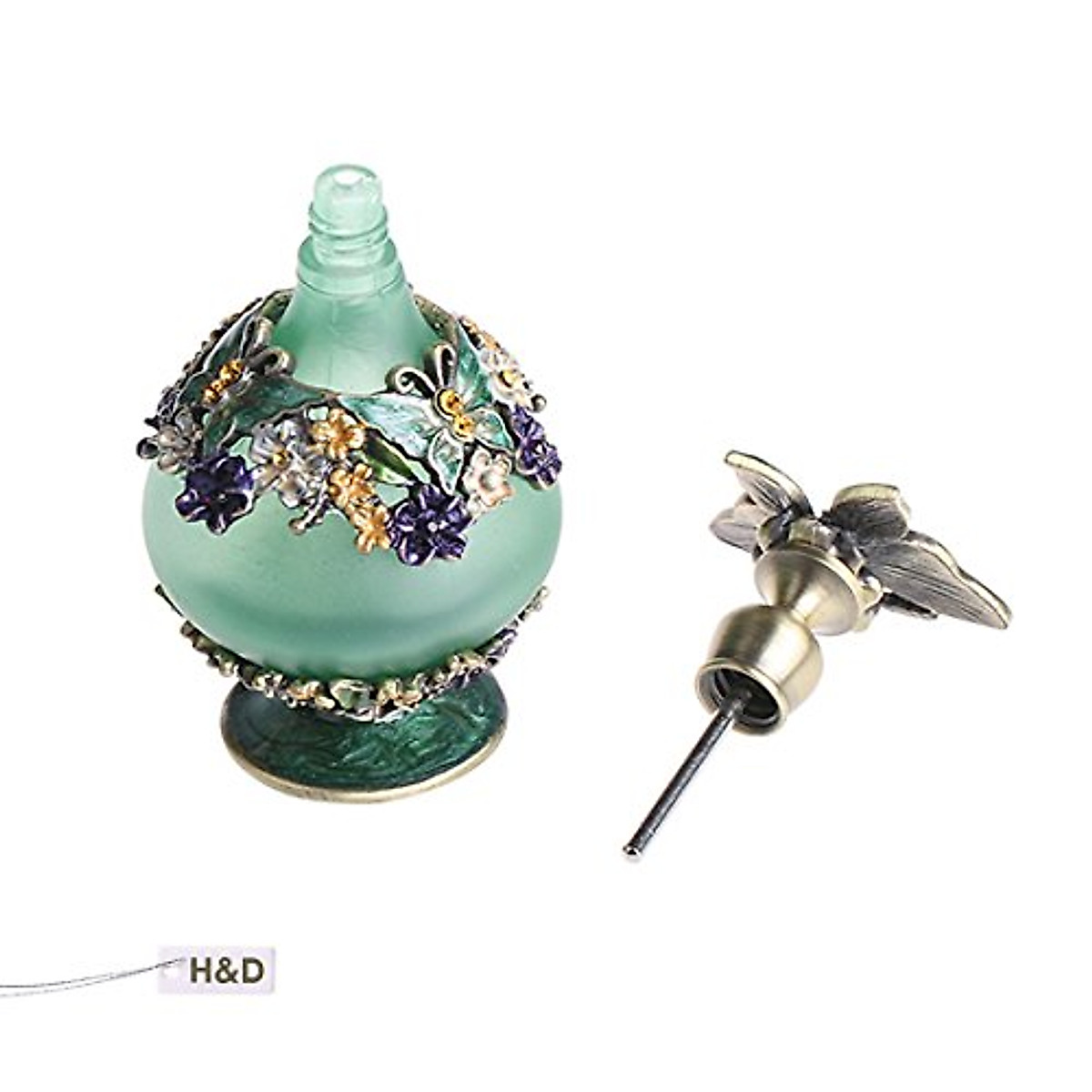 YU FENG Vintage Crystal Perfume Bottles - Elegant Refillable Glass Decor