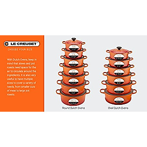 Le Creuset Enameled Cast Iron Signature Oval Dutch Oven, 2.75 qt., Cerise