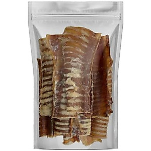 Best Dog Chews Trachea Flats for Dogs - 6 inch - 100% All Natural Beef Dog Treats - Rich in Glucosamine and Chondroitin for Joint Health - Single Ingredient No Rawhide for All Breed Sizes (12 Count)