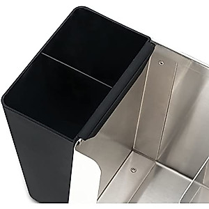 San Jamar Lid Organizer with Adjustable Dividers for Restaurants and Fast Food, Plastic, 14.5 Inches, Silver