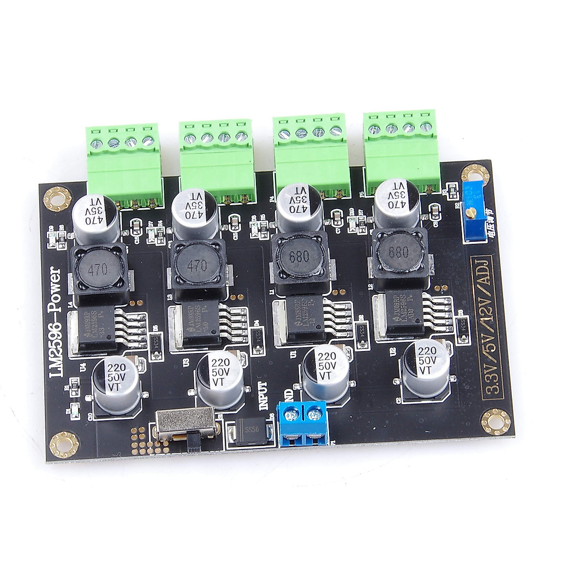 KNACRO LM2596 DC DC Converter Multi Channel 3.3V 5V 12V ADJ (Vin-1) Adjustable Output Switching Power Supply Step-Down Power Supply Module
