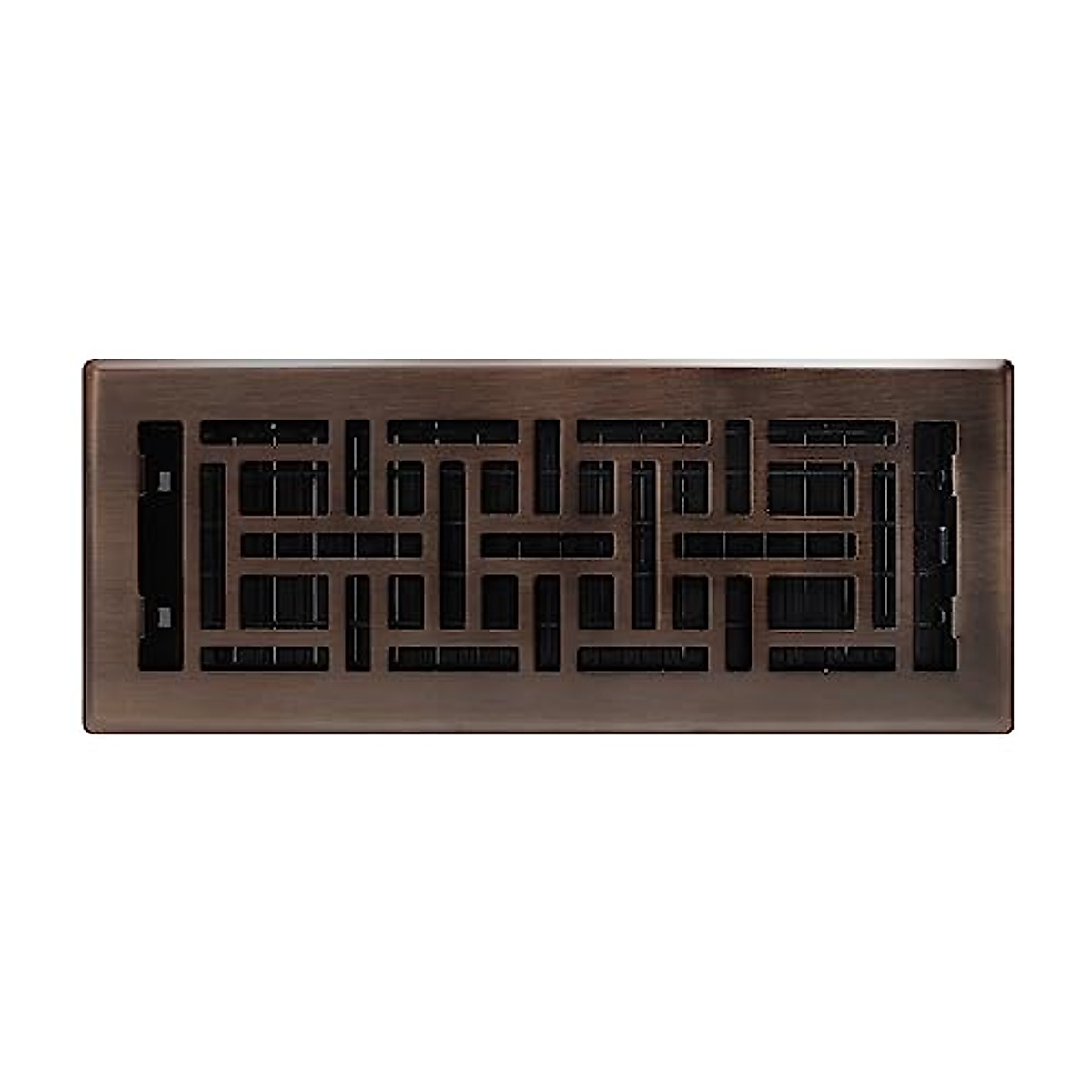 Decor Grates AJH412-RB Oriental Floor Register, 4x12 Inches, Rubbed Bronze Finish