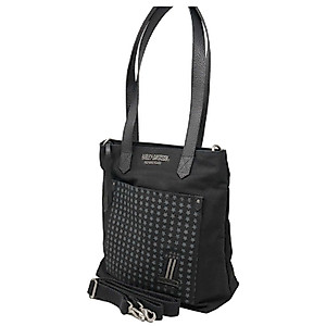 Harley-Davidson Women's Uno Stars Distressed Cotton Denim Tote Bag - Black