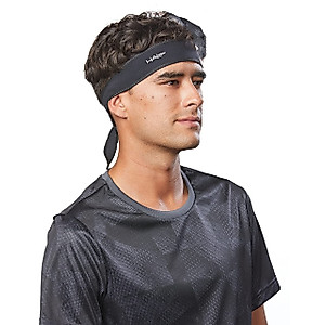 Halo Headband Halo I- Custom Fit- Tie Sweatband for Men and Women, No Slip With Moisture Wicking Dryline Fabric, Black