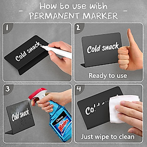 5 Pack Mini Chalkboard Signs 4x3 in for Message & Special Event Decoration - Restaurant - Wedding - Table Number - Party - Small Chalkboard Sign - Table Sign Chalkboard - Chalkboard Buffet Sign Set