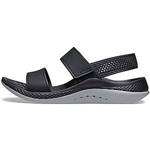Crocs womens WomenÃ‚â€™s Literide 360 | for Women Sandal, Black/Light Grey, 5 US