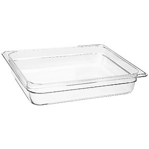 Cambro 22CW 4.1 qt Capacity, 12-3/4" Length x 10-7/16" Width x 2-1/2" Depth, Camwear Clear Polycarbonate Half Size Food Pan