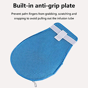 1 Pair Hand Fixed Restraint Glove, Dementia Safety Restraint Gloves Hand Infection Protectors with Top Zipper Breathable Adjustment Injuries Anti Scratch Hand Glove for Elder Patient