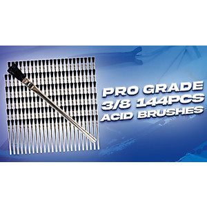 Pro Grade - Acid Brushes - 144 Count 3/8" Boar Hair Acid Flux Brushes