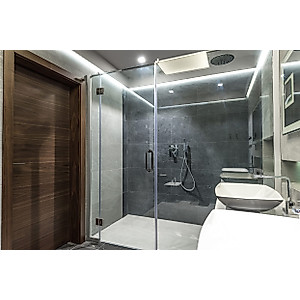 CKB 8" Glass Shower Door Handle, Back to Back Glass Door Pull Handle Compatible with 1/4" to 1/2" Thickness Glass for Frameless Shower Doors, Matte Black with 304 Stainless Steel.